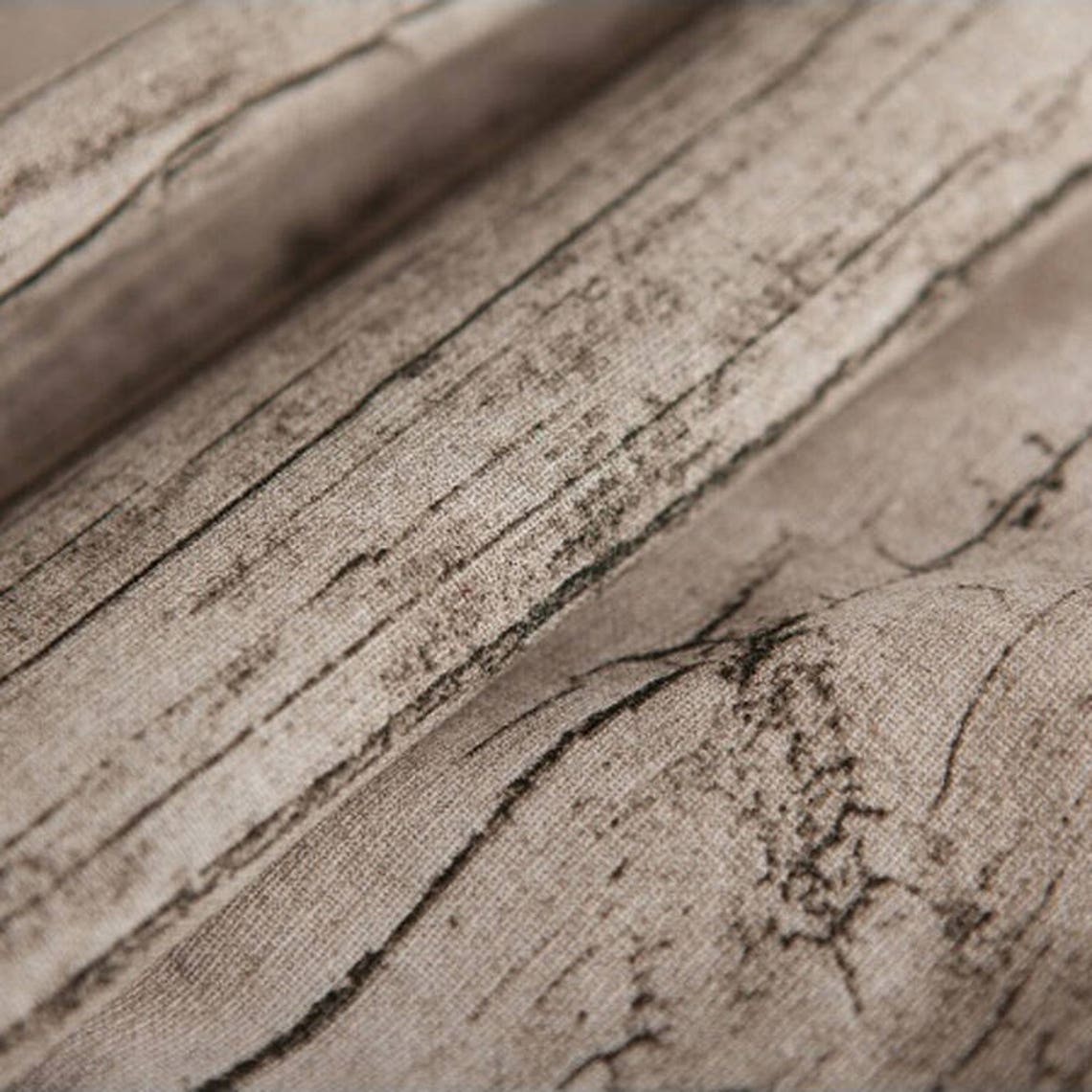 Cotton Linen Fabric Wood Texture Aattern Home Decor Chair - Etsy