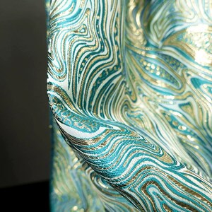 Green Gold Jacquard Fabric,luxury Fashion Design Fabric for Dress,gown ...