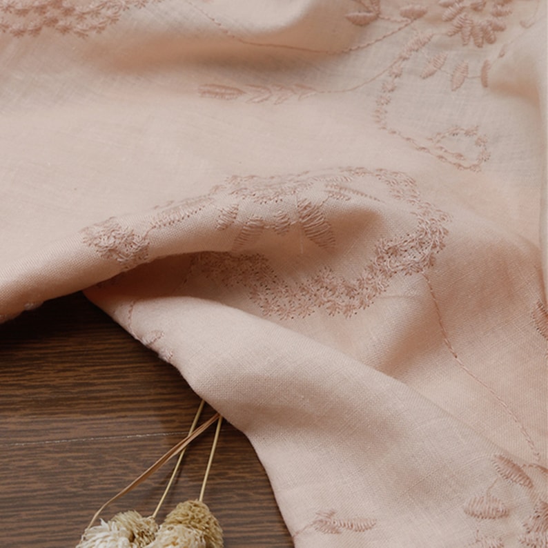 Solid Color Ramie Linen Fabricembroidered Linen Fabricflax - Etsy