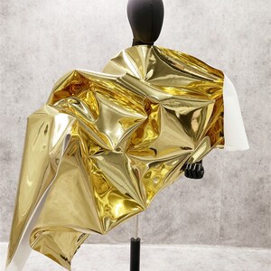 Sliver/gold Mirror TPU Fabric,trench Coat Fabric,reflective Waterproof ...