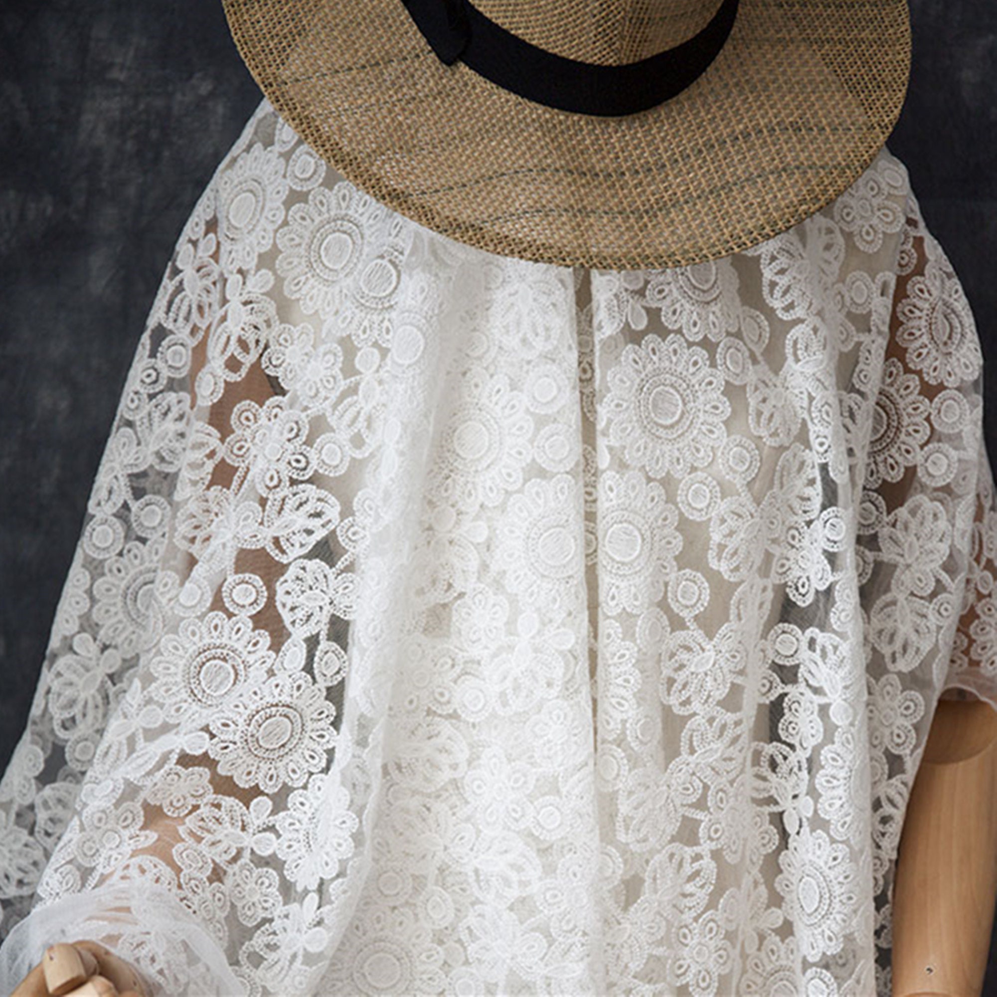 2 Color Mesh Lace Fabricembroidered Lacesoft Tulle Lace - Etsy