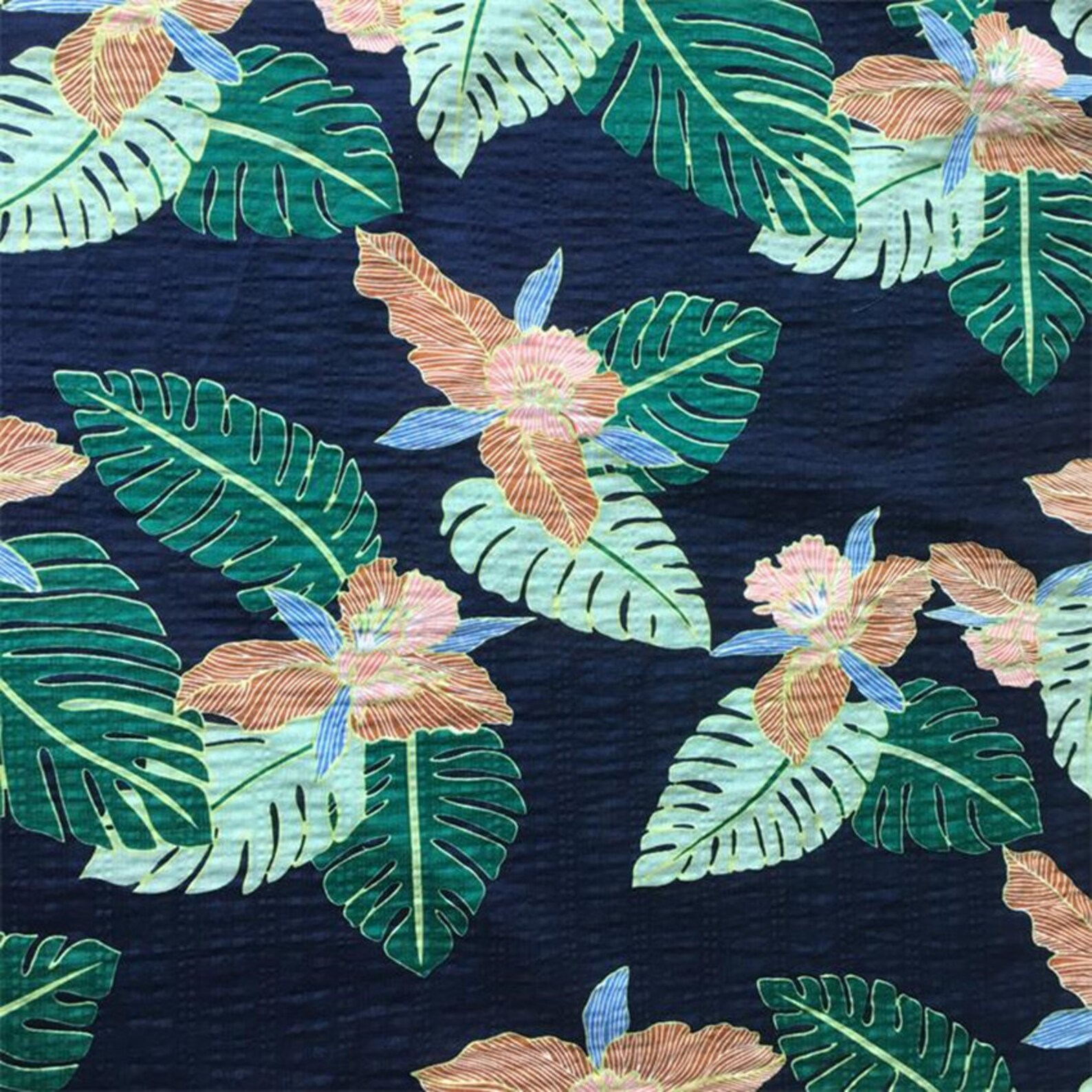 Green Leaf Linen Cotton Blend Fabric Soft Cotton Fabric Summer | Etsy