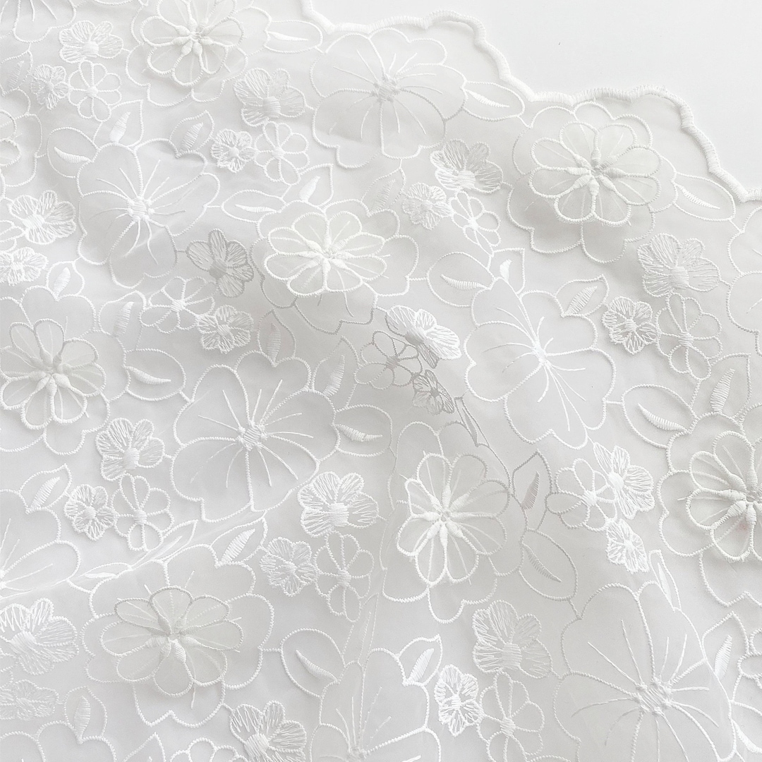 White Lace Fabric,3d Flower Lace Fabric,embroidered Fabric,soft Lace ...