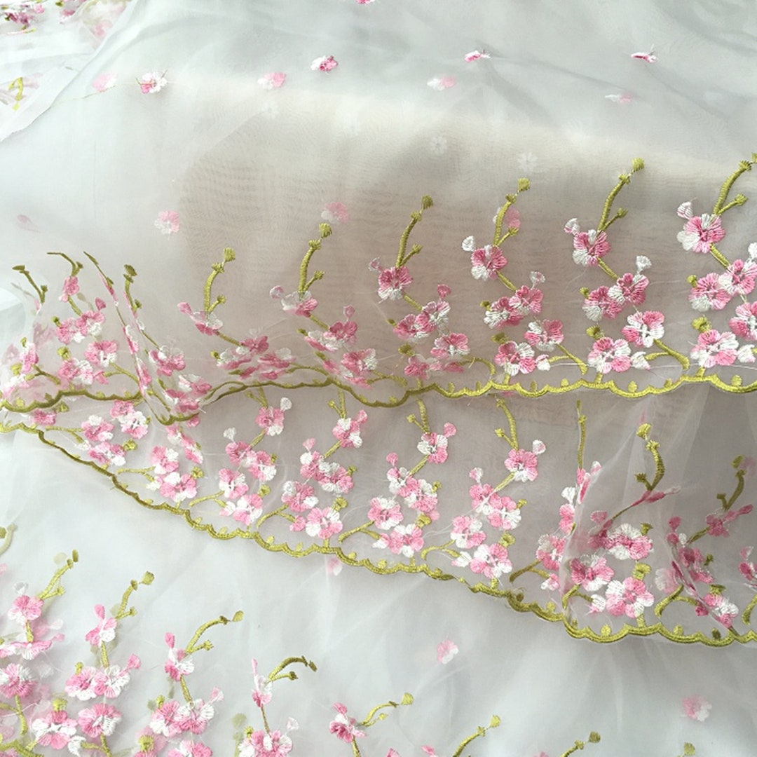 White Mesh Lace,floral Lace Fabric,embroidered Lace,soft Tulle Lace ...