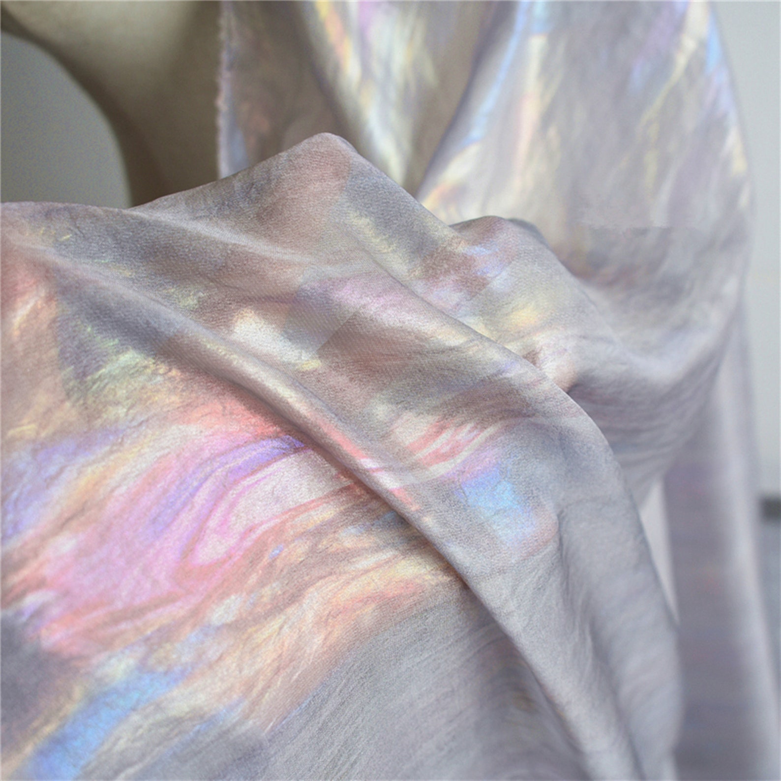 Colorful Chiffon Fabricdesigner Chiffonfashion Fabricsummer - Etsy