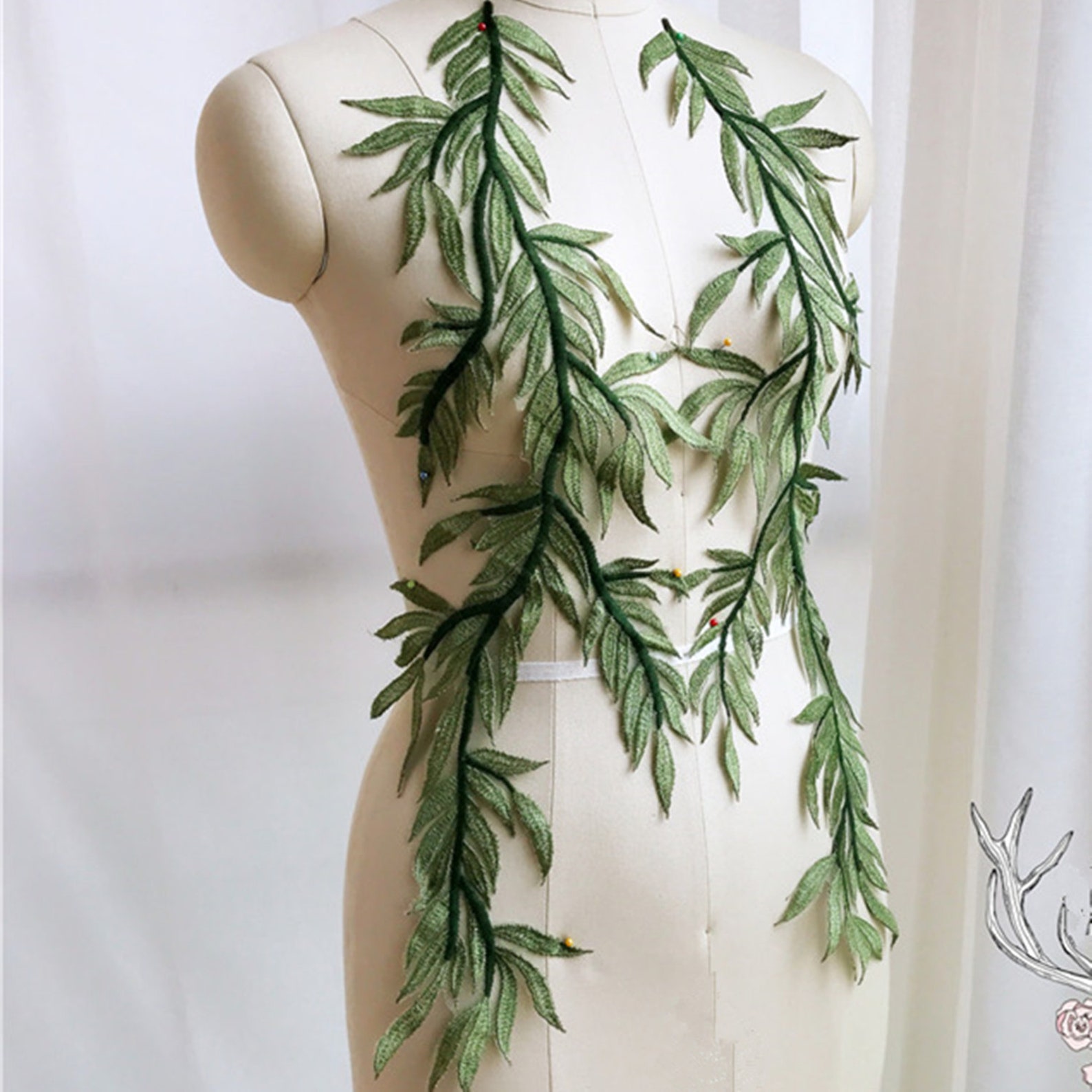 Leaf Lace Applique,decorative Patches for Craft,4 Colors - Etsy