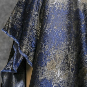 Navy Gold Shiny Fabric,gilding Design Fabric,vintage Dress Fabric ...