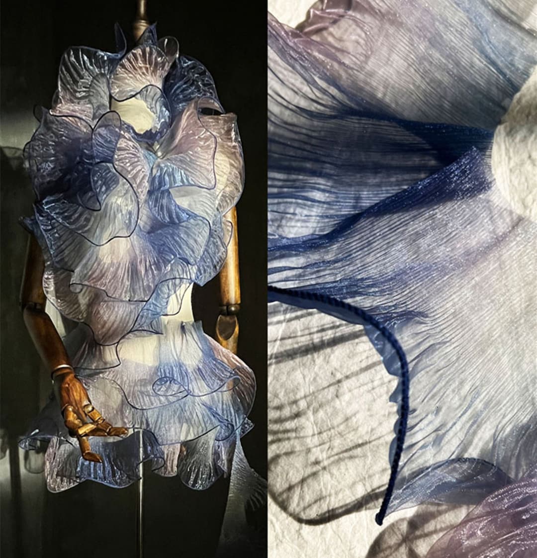 Purple Ombre Lace Trim,5.9 Inches Width Lace Trim,ruffle Trim,pleated ...