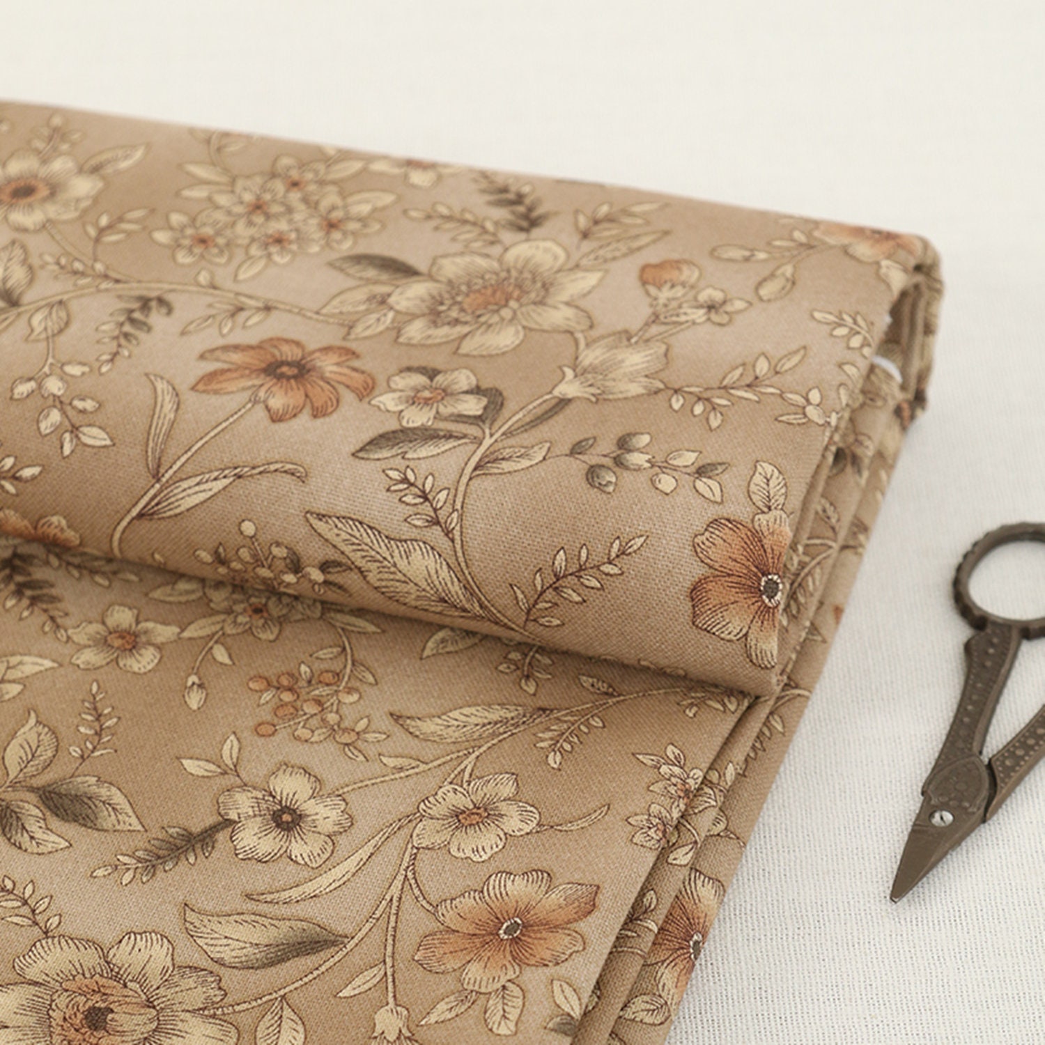 3 Colors Floral Style Linen Fabricmedium Weight Linen Fabric - Etsy