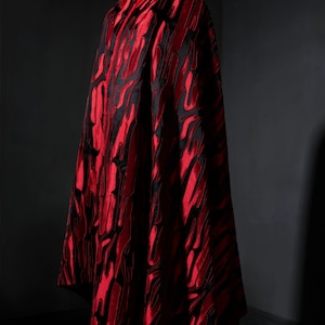 Red/black Geometry Clothing Fabric,red Jacquard Fabric,luxury Fashion ...