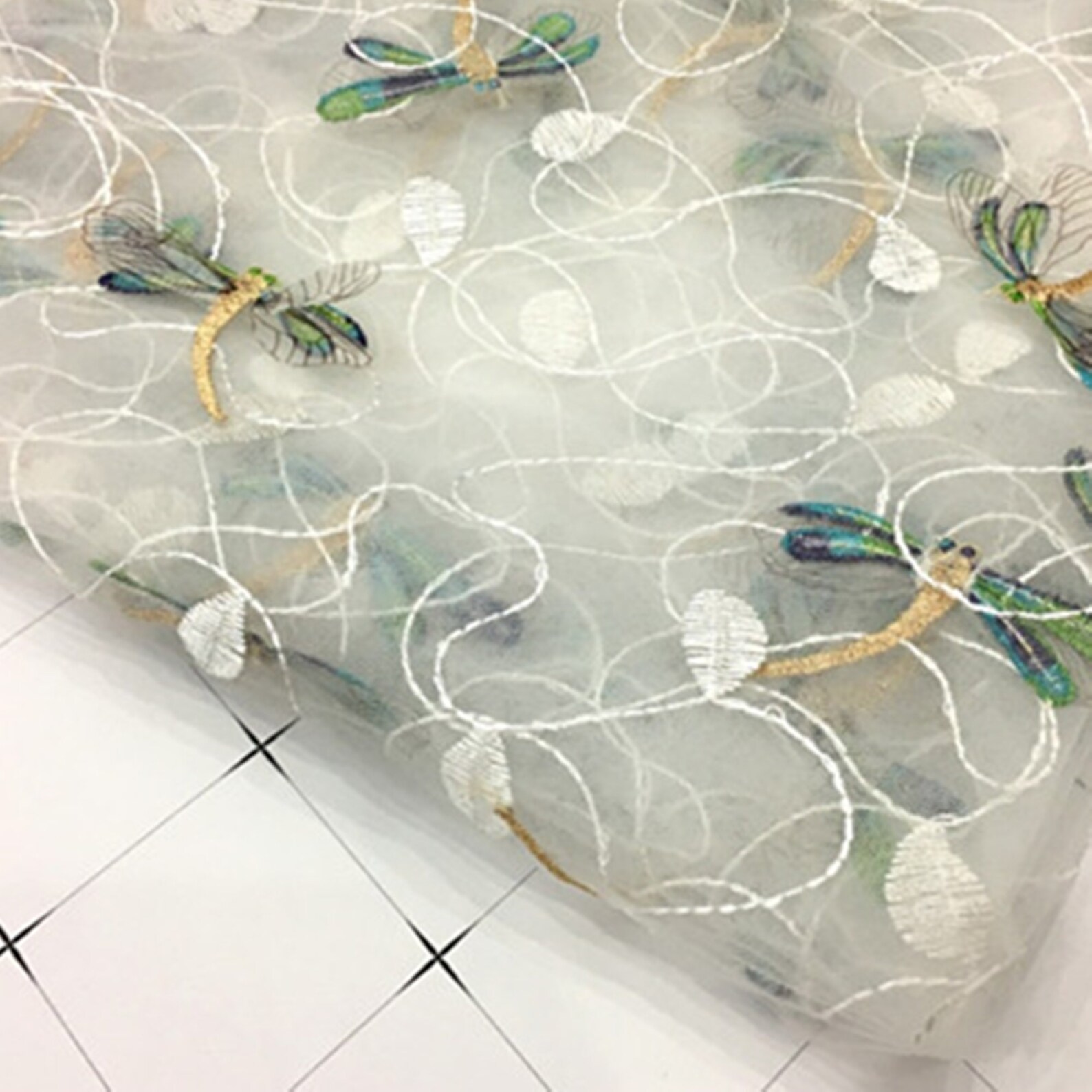 3D Dragonfly Embroidered Lace Fabric,soft Mesh,party Decor,craft for ...