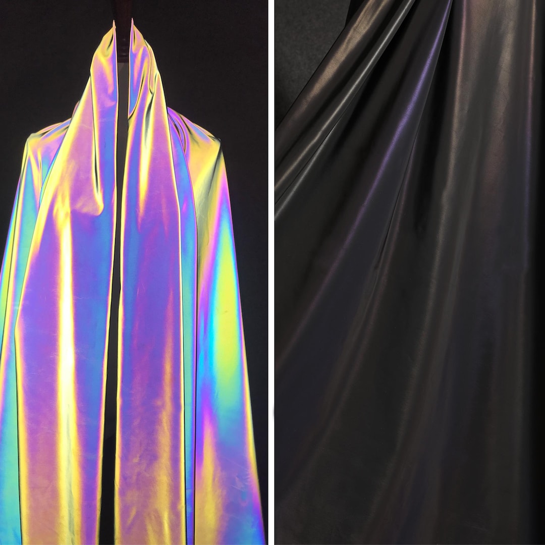 Iridescent Rainbow Reflective Fabric,night Strong Light Luminescent ...