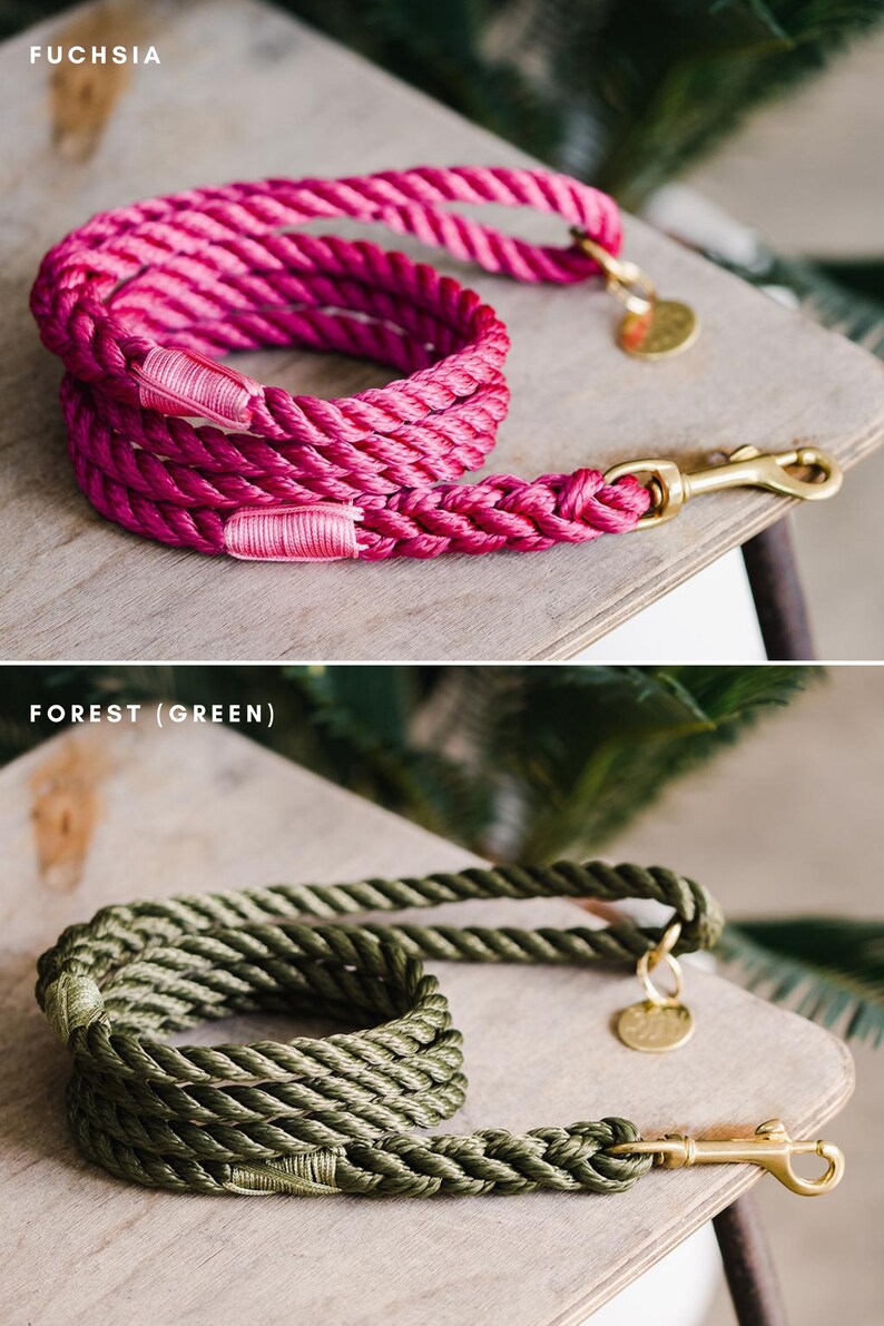 Black Rope Dog Lead Long Dog Leash Short Puppy Lead | Etsy