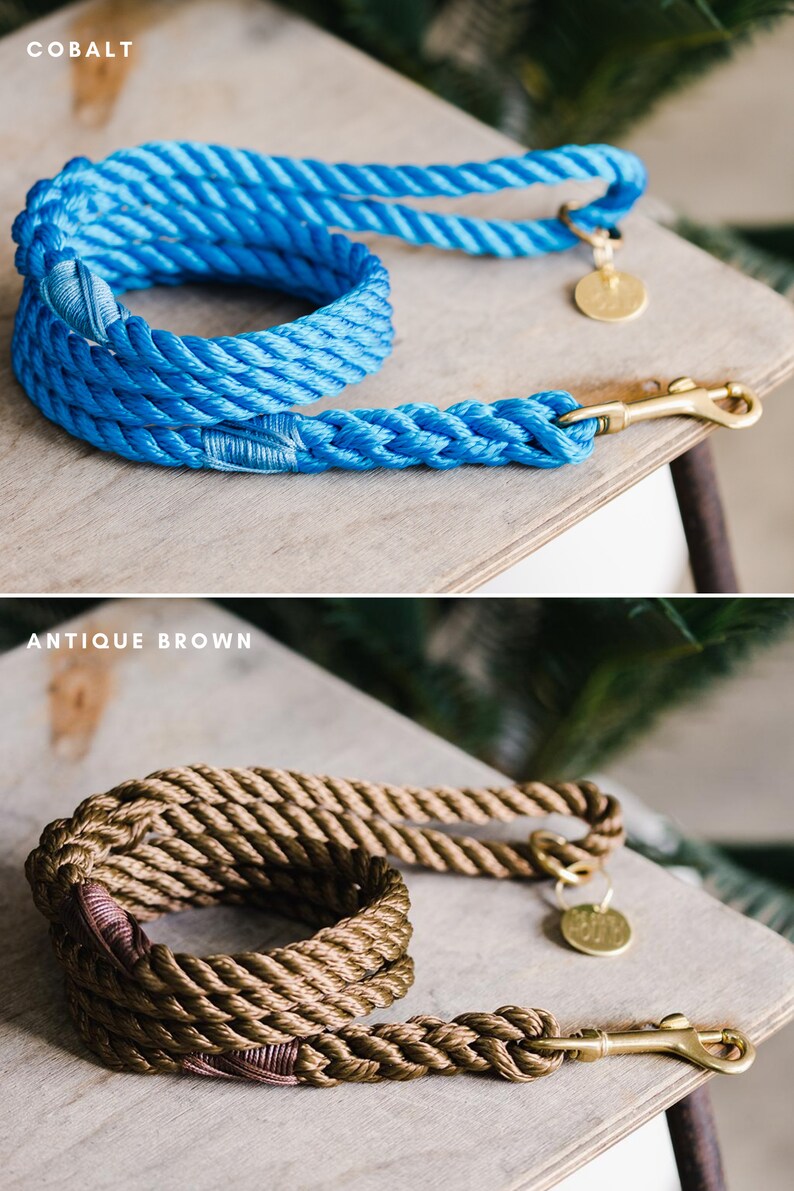 Black Rope Dog Lead Long Dog Leash Short Puppy Lead | Etsy