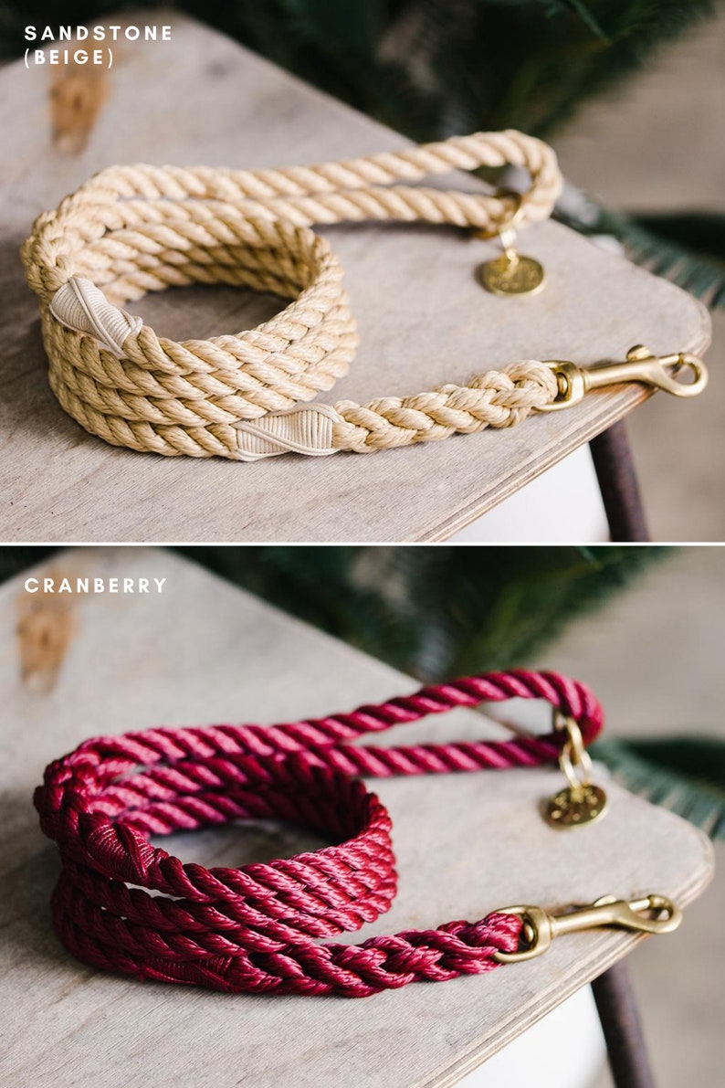 Black Rope Dog Lead Long Dog Leash Short Puppy Lead | Etsy