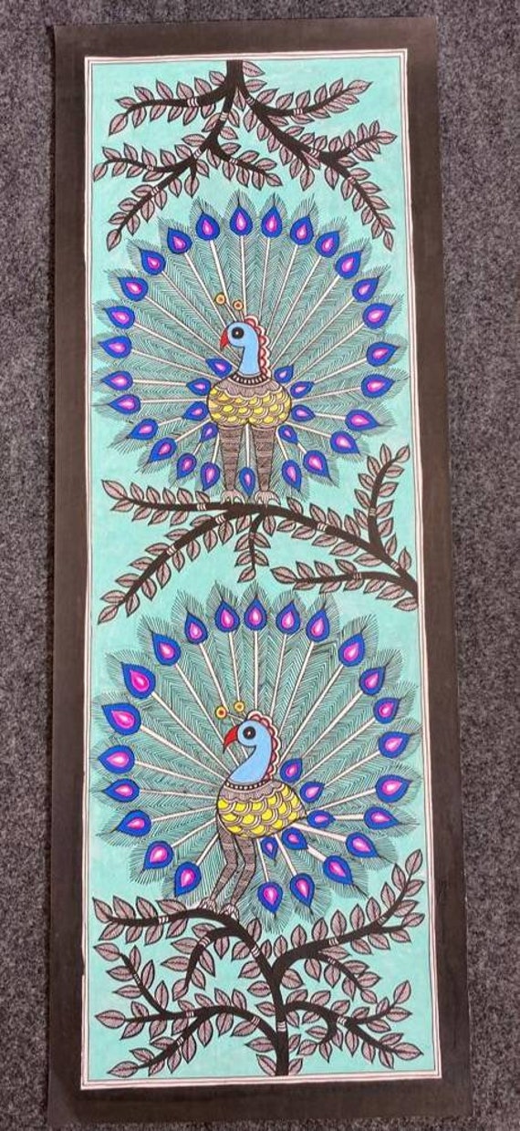 Art & Collectibles home decor arts Traditional art of India peacock ...