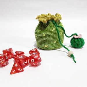 Crochet Dice Bag Pattern Crochet Bag Pattern Dice Holder Treasure Bag ...