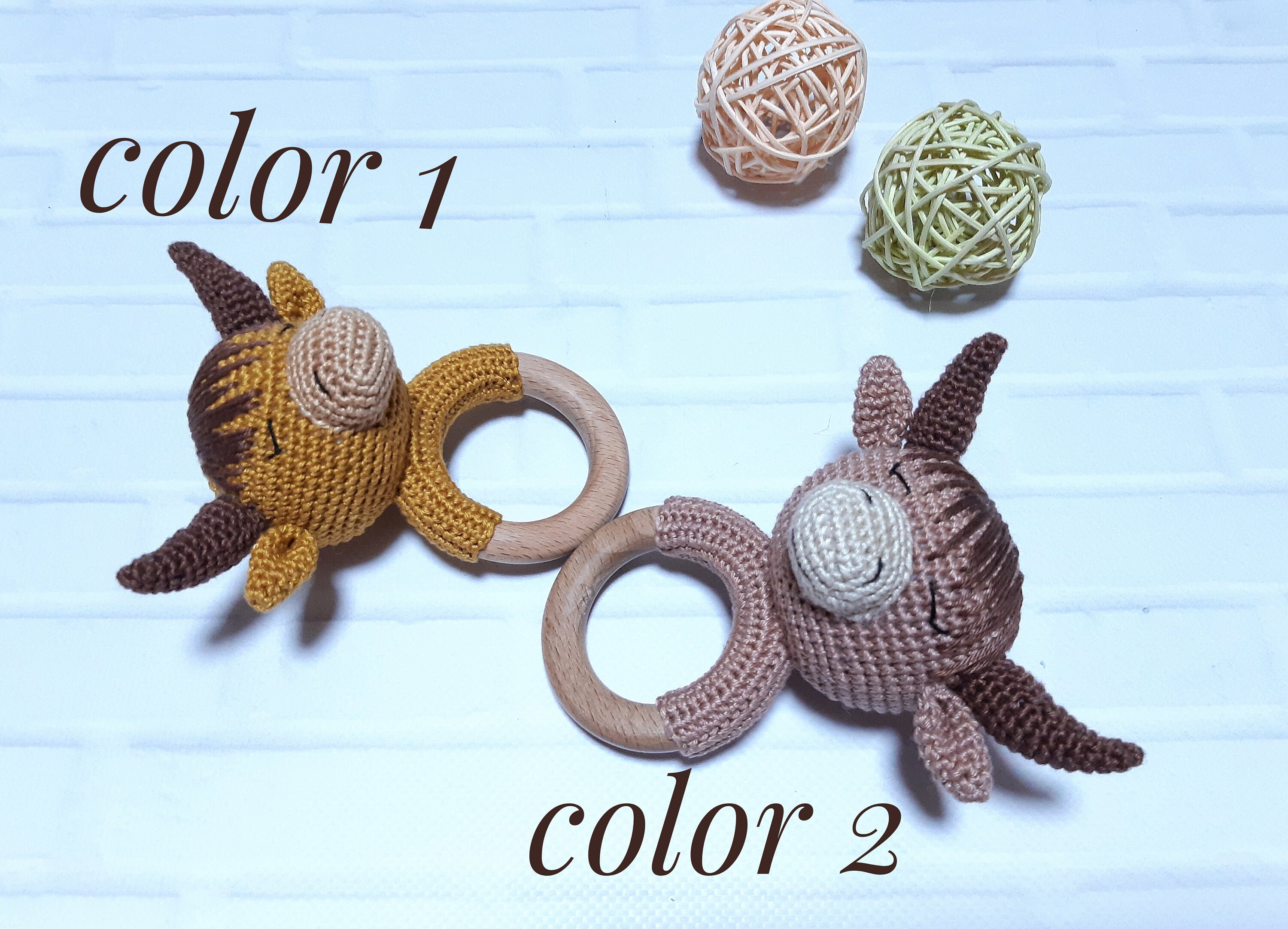 Crochet Baby Rattle Crochet Cow Crochet Highland Cow Cow Baby Gift ...