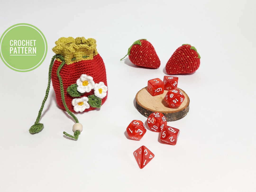 Crochet Bag Pattern Crochet Dice Bag Pattern Dice Holder Dnd Dice ...