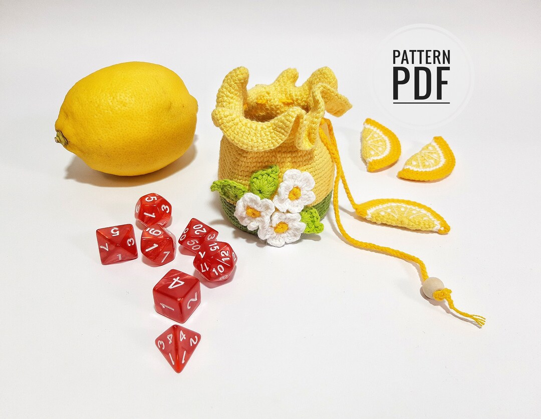 Crochet Bag Pattern Crochet Dice Bag Pattern Dice Holder Dnd Dice ...