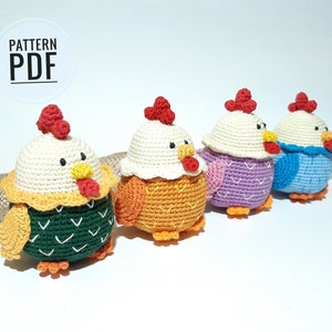 Easter Chicken Crochet Patterns Easter Tray Decor Easter Ornaments ...
