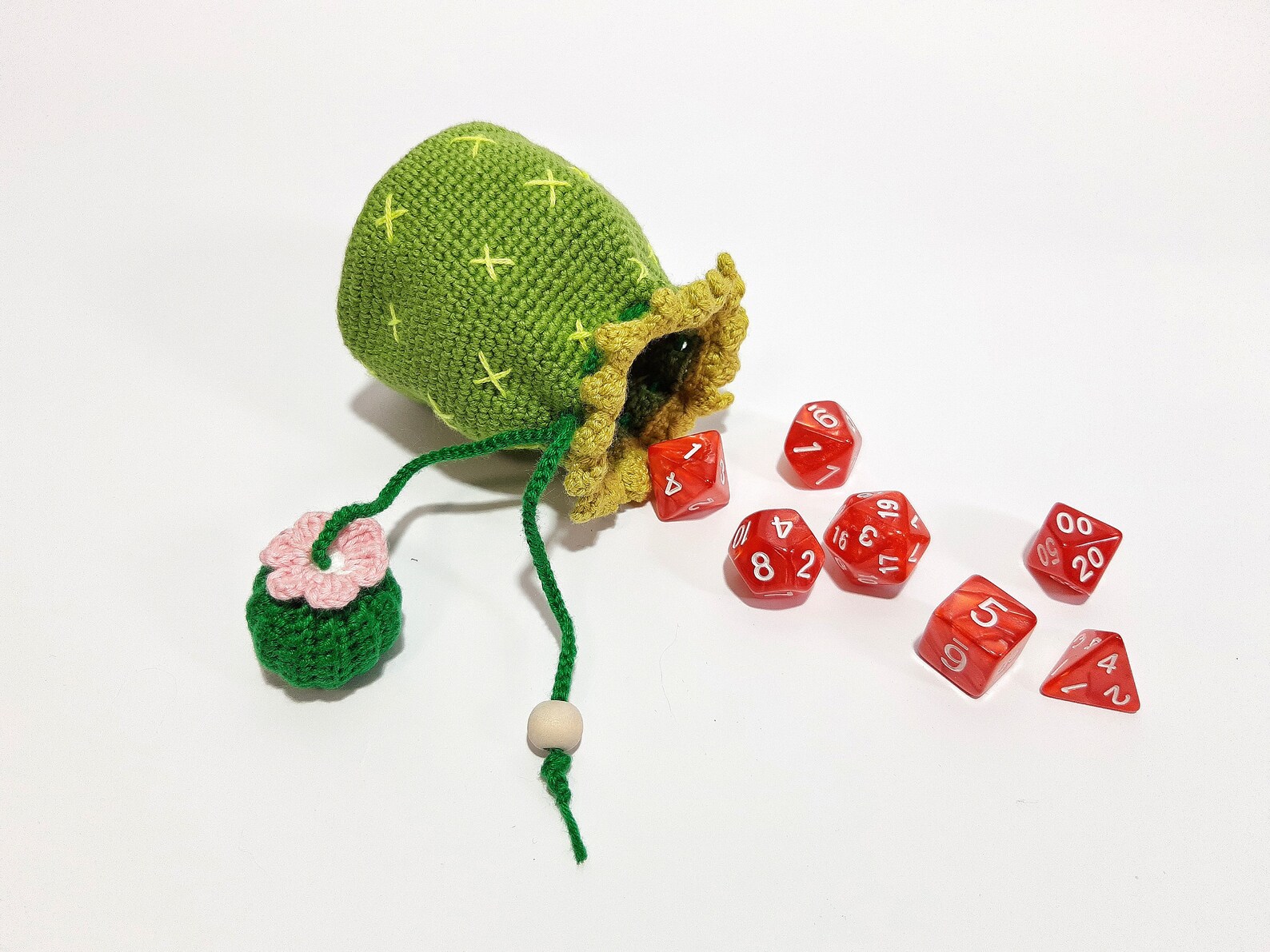 Crochet Dice Bag Pattern Crochet Bag Pattern Dice Holder Treasure Bag ...
