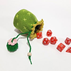 Crochet Dice Bag Pattern Crochet Bag Pattern Dice Holder Treasure Bag ...