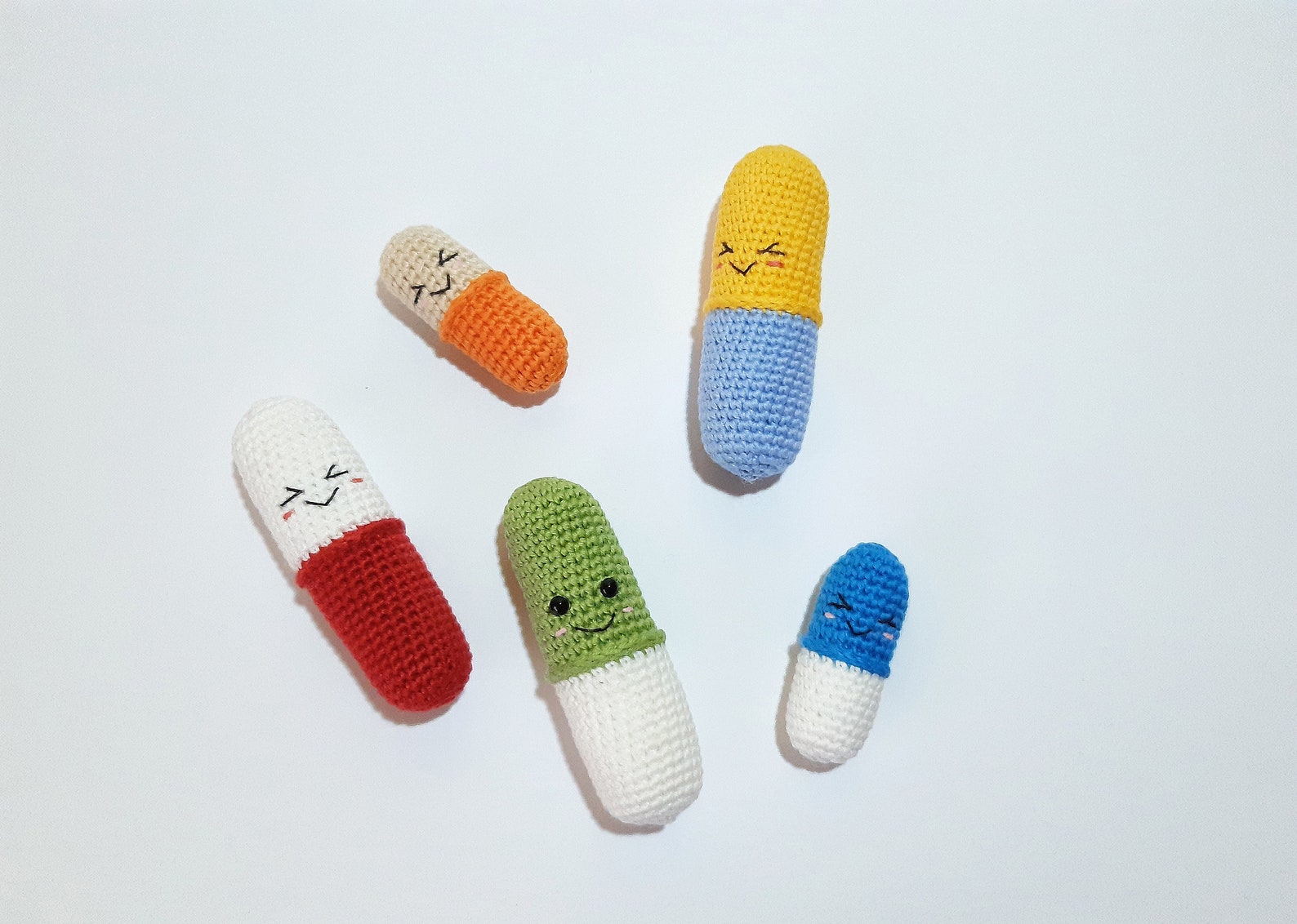 Chill Pill Kawaii Plushie Amigurumi Pills Crochet Pattern Happy Pills ...
