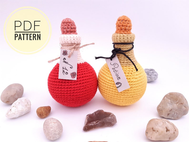 Potion Bottle Crochet Patterns Crochet Dice Bag Pattern Magic - Etsy