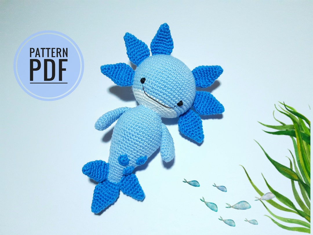 Axolotl Crochet Pattern Crochet Axolotl Plush Mexican Salamander ...