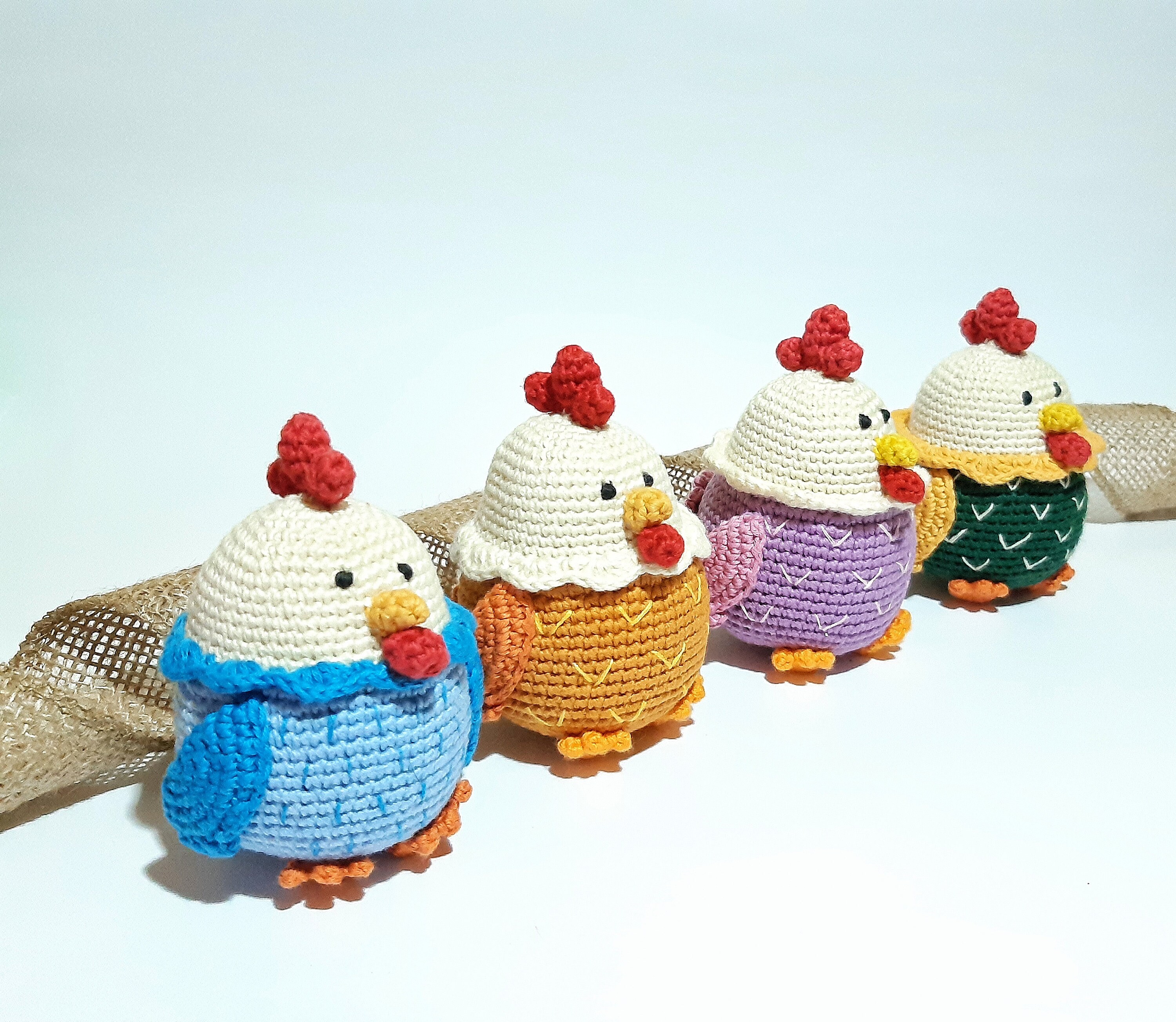Easter Chicken Crochet Patterns Easter Tray Decor Easter Ornaments ...