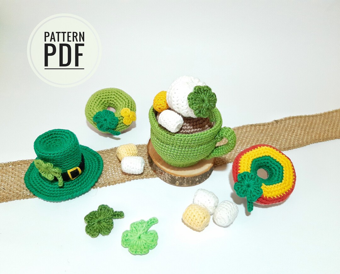 St Patricks Day Decor St Patricks Day Crochet Patterns Mini Leprechaun ...
