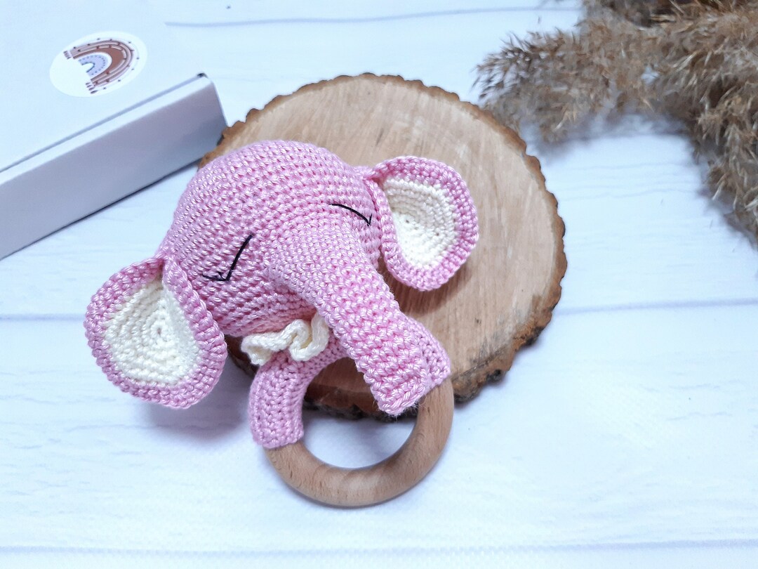 Baby Rattle Elephant Baby Shower Pregnancy Announcement Baby Shower ...