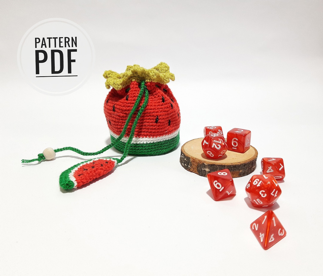 Crochet Dice Bag Patterns Crochet Bag Pattern Dice Holder Dice Bag ...