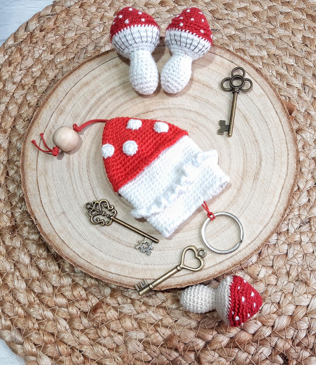 Crochet Keychain Key Cover Key Holder Key Fob Cover Key Case Cute Car ...