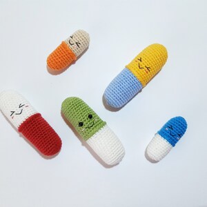 Chill Pill Kawaii Plushie Amigurumi Pills Crochet Pattern Happy Pills ...