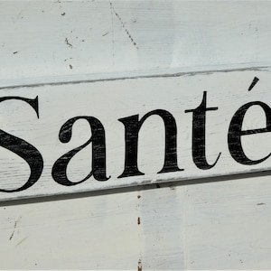 Santé Health Toast Reclaimed Wooden Sign Farmhouse - Etsy