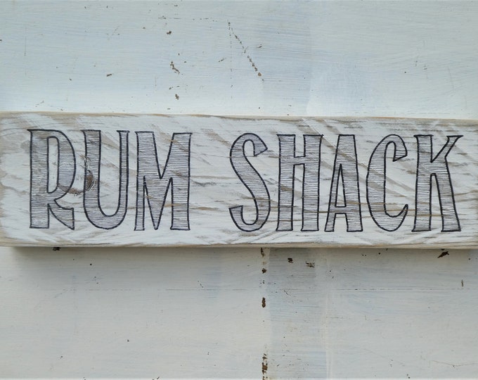 RUM SHACK, Reclaimed, Vintage, Rustic, Barn, Wood, Shabby Chic, White ...