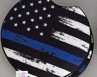 Blue Line Coasters - Etsy