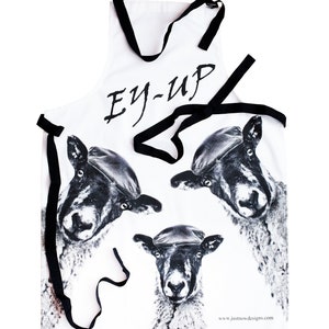 EY-UP Cheeky Sheep Yorkshire Adult Apron. Cotton Sheep Apron. Stand Out ...