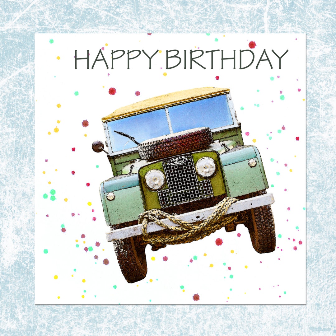 Land Rover Series 1 Birthday Card Birthday Card Vintage Land Rover ...
