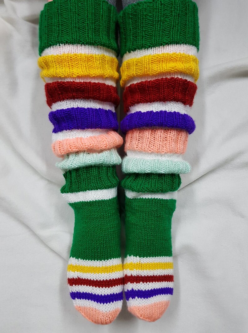 Knitted Long Socks Women's Over the Knee Socks, Knitted Boot Socks ...