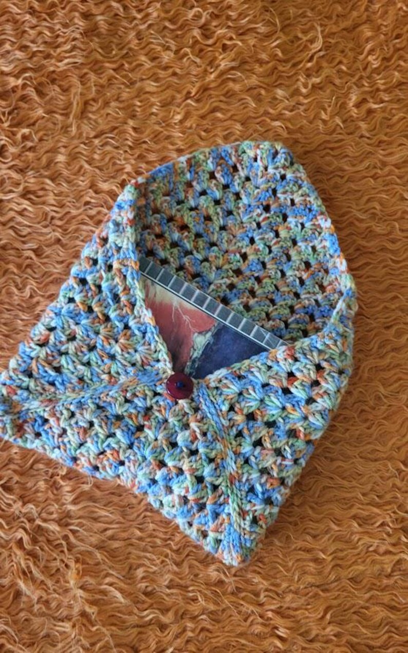 Crochet Granny Square Book Cover: Handmade Acrylic Book Sleeve - Etsy