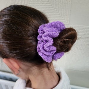Crochet Scrunchie Crocheted Hear Scrunchie's Extra Large Crochet ...