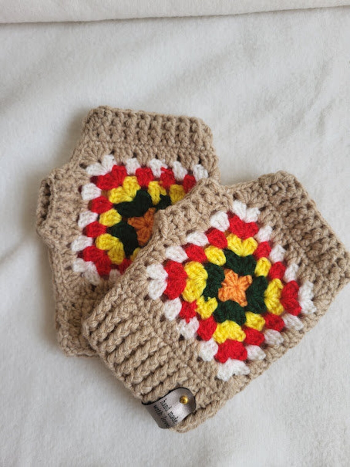 Crochet Fingerless Gloves. Granny Square Fingerless Gloves. - Etsy