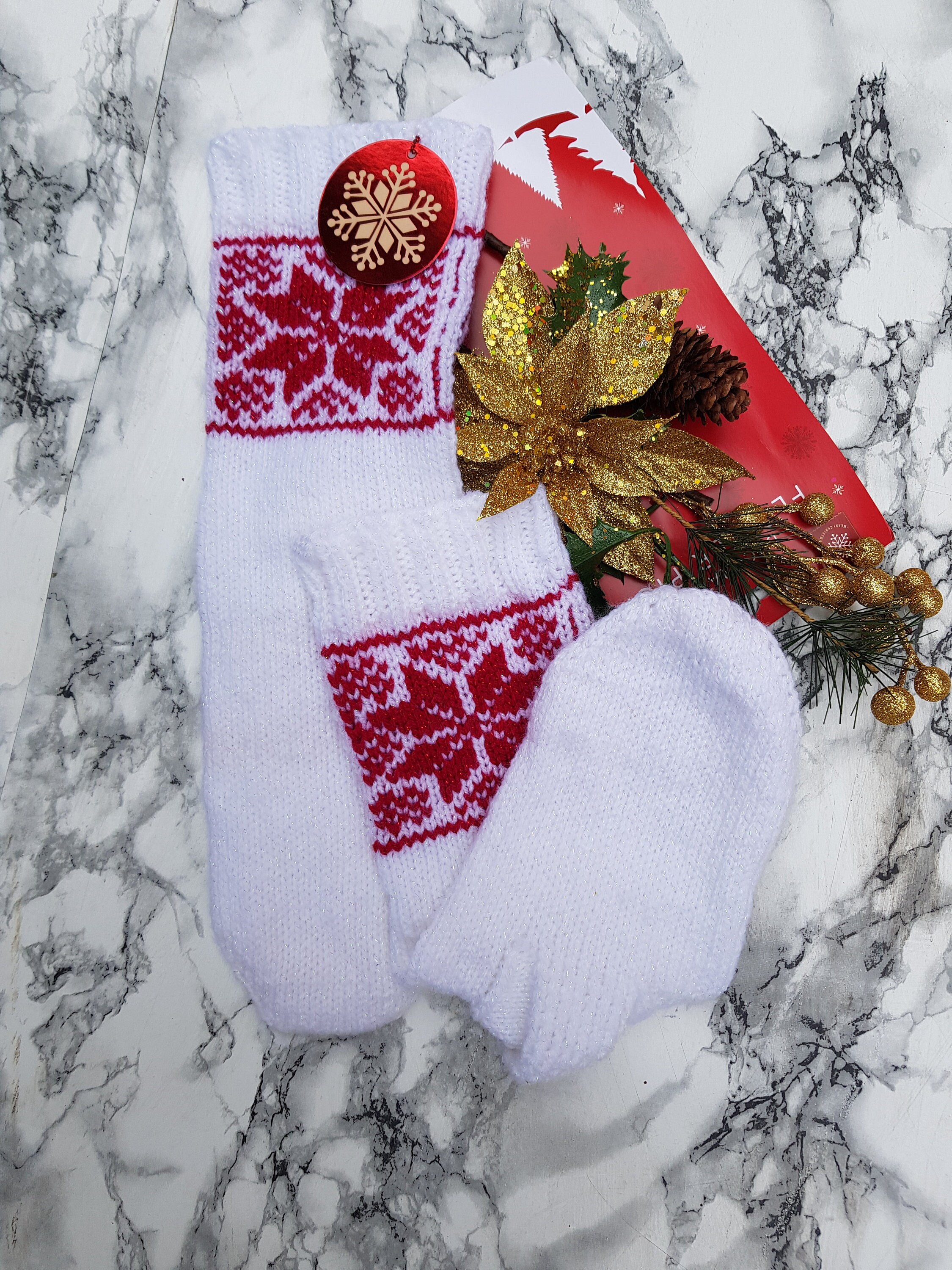 Hand Knitted Socks Hand Made Wool Socks Christmas Socks - Etsy