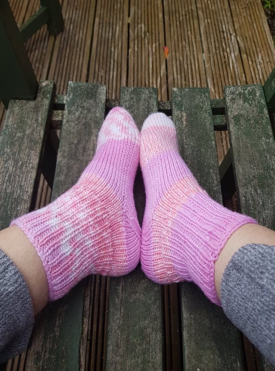 Hand Knitted Wool Socks: Pink Winter Socks, UK5/EU37 - Etsy UK