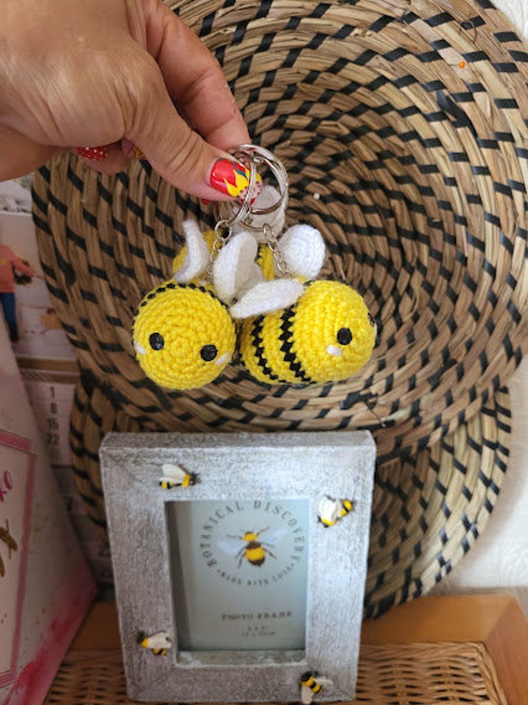 Bumble Bee Keychain. so Cute Crochet Bee Keyring. Crochet Bee Keyring ...