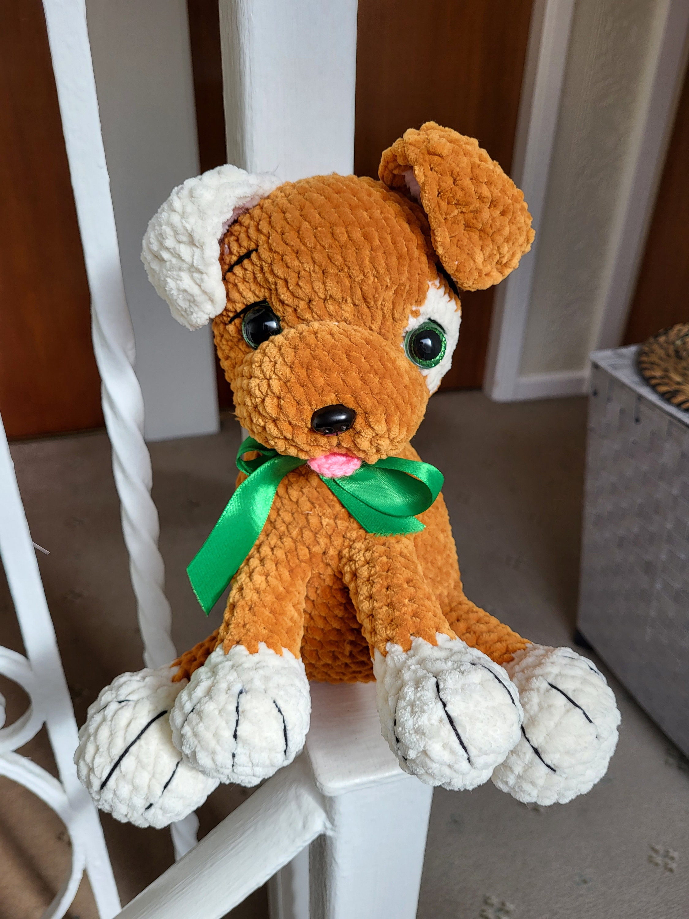 Crochet Dog, Crochet Dog Amigurumi, Crochet Puppy Toy, Crochet Brown ...