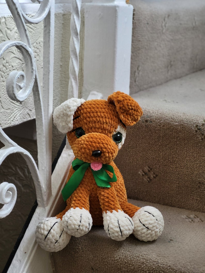 Crochet Dog, Crochet Dog Amigurumi, Crochet Puppy Toy, Crochet Brown ...